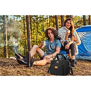 MOYAQI Large Soft Sided Picnic Cooler Bag 15L Insulated Leak Proof for 24 Cans of Beverage or Beer Storage, Collapsible Cooler Lunch Bag for Camping, Lunch, Beach, Picnic, Road Trips, Shopping, Travel