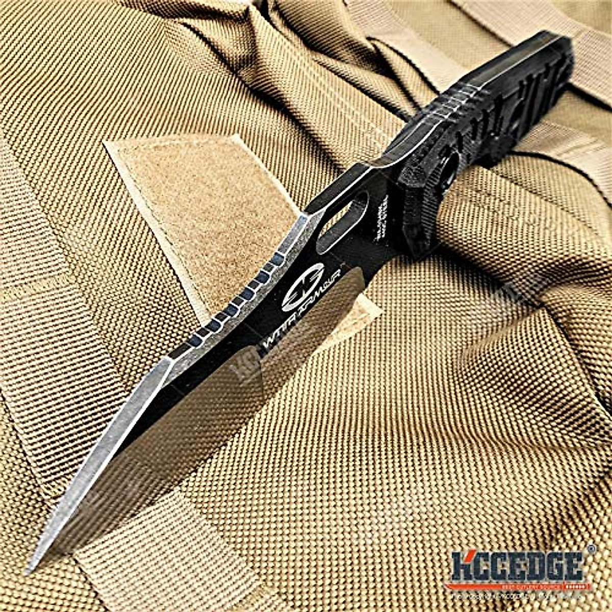KCCEDGE BEST CUTLERY SOURCE with Armour Tactical Knife Hunting Knife Survival Knife 9.5" Full Tang Fixed Blade Knife Camping Accessories Camping Gear Survival Kit Survival Gear Tactical Gear 79637