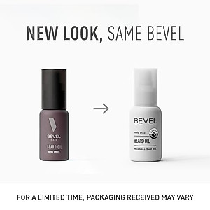 Bevel Beard Oil for Men - Moisturizing Beard Oil with Jojoba Oil and Argan Oil, Adds Shine and Helps Prevent Dryness, Frizz and Breakage, 1 Oz