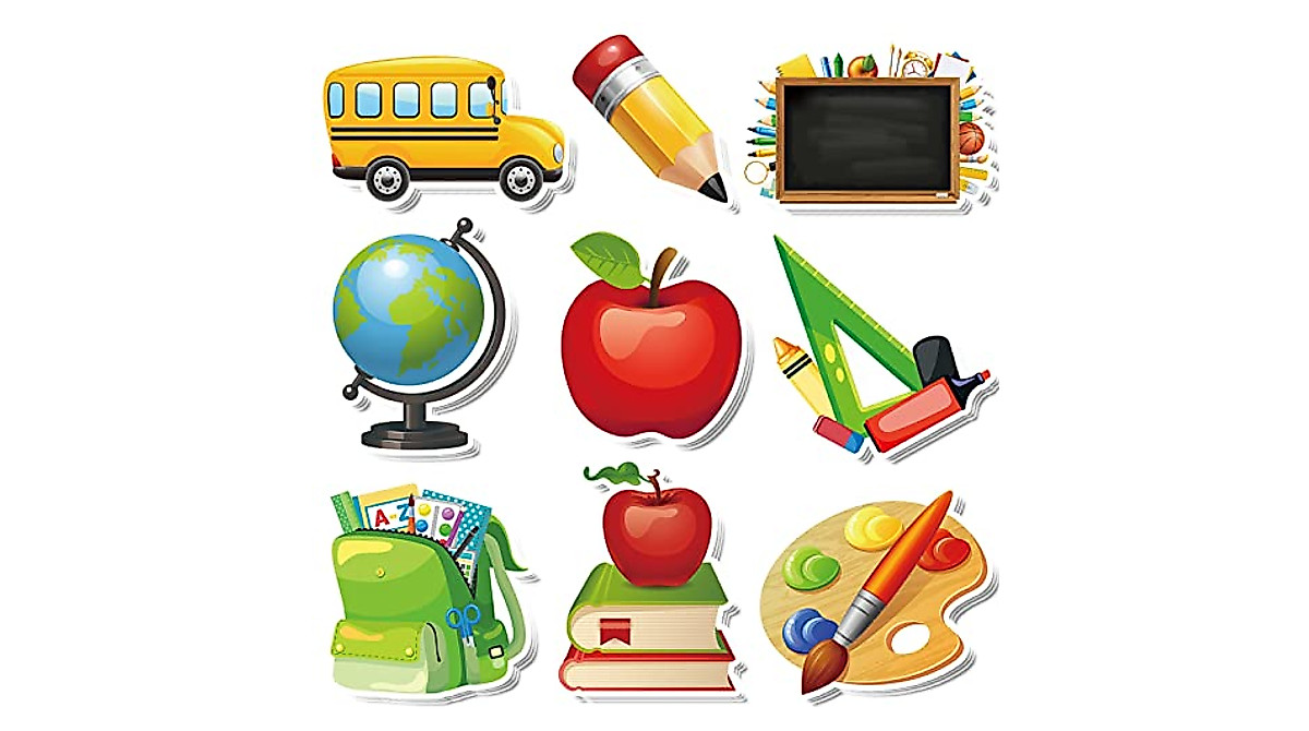 Lovhome 54-Piece Back to School Cutouts for Classrooms