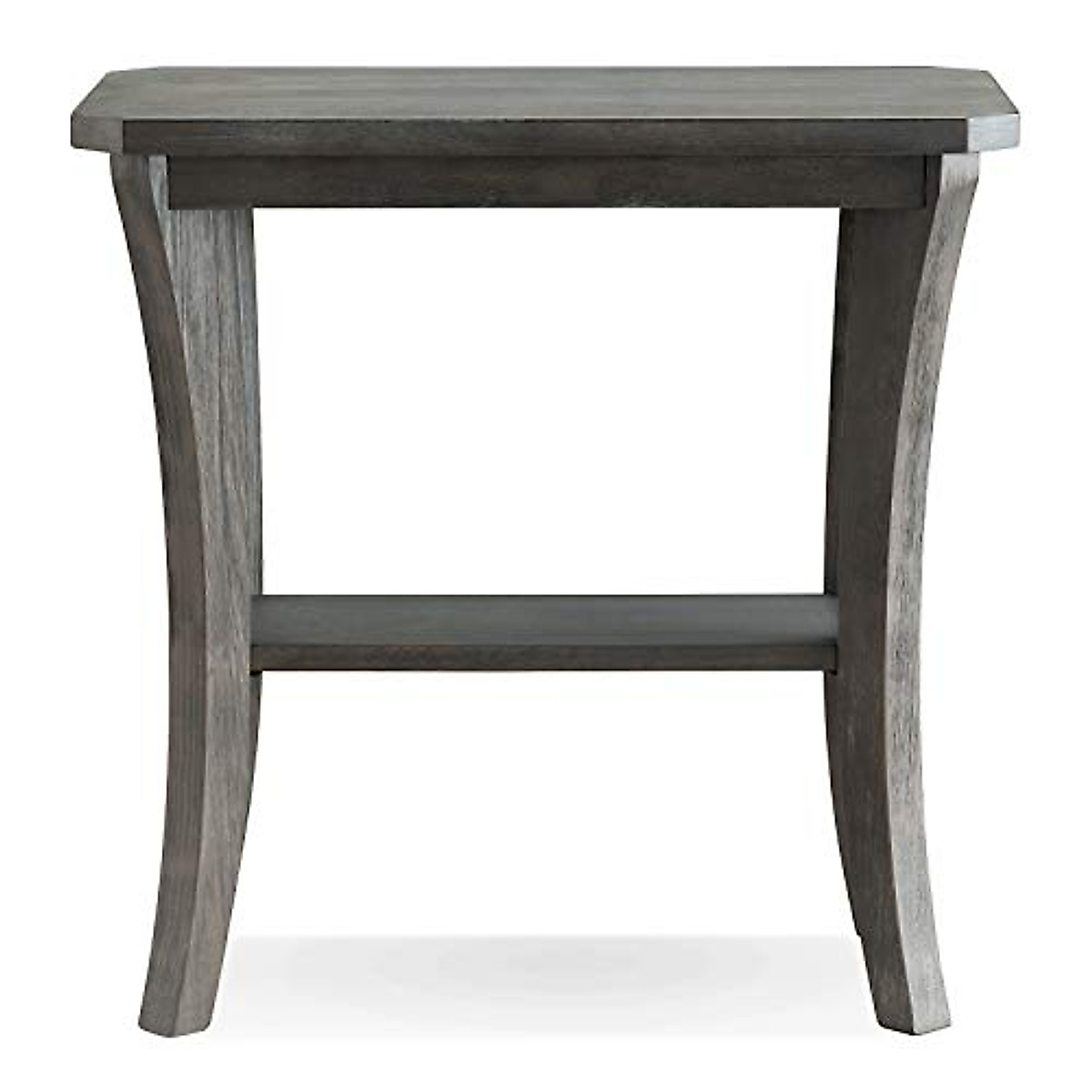Leick Home 10305-RG Rustic Wire Brushed Driftwood Narrow Side Table with Shelf, Rustic Gray