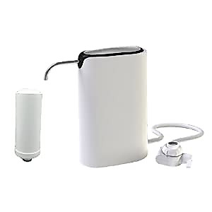 Water-Stream by Little Luxury, Smart Countertop Drinking Water Filter System, (Includes 2 Filters) with Carbon Filter, Reduces Lead, Chlorine and More, White