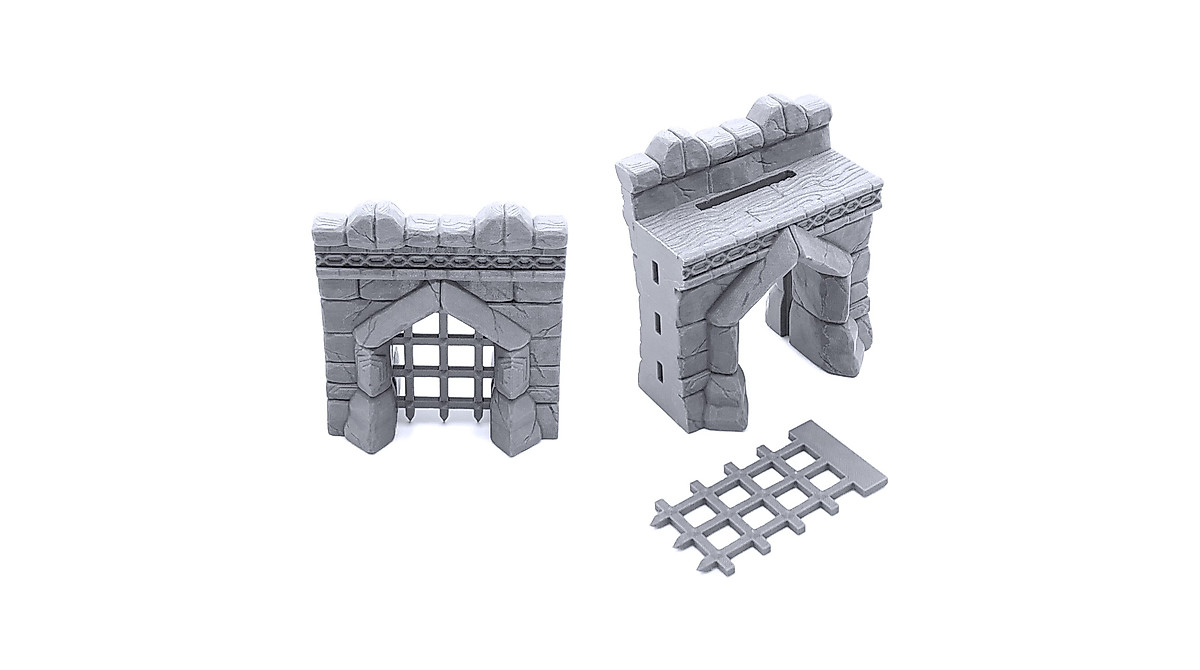 EnderToys Dwarf Settlement Walls - 3D Printed RPG Terrain