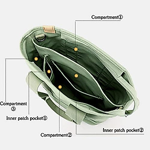 GOQUFOY Canvas Crossbody Bags for Women Black Tote Bag with Zipper Pockets Work Satchel Cross Body Purses Handbags Cute Ladies Shoulder Bag for School Hobo Travel Hand Bags Messenger Teen Girls Trendy