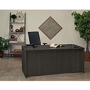 Regency Legacy Double Pedestal Desk with Four Drawers, 60", Ash Grey