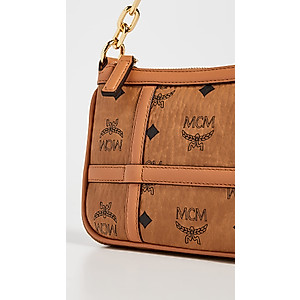 MCM Women's Delmy Visetos Shoulder Mini Bag, Cognac, Brown, Tan, Print, One Size
