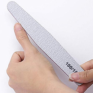 25 Pack Double Sided Emery Boards 100/180 Professional Nail File for Home and Salon Use