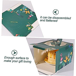 ULTECHNOVO 6pcs Packing Box Baking Box Kraft Paper Cake Boxes Egg Tart Box Disposable Pastry Box Cupcakes Boxes Mini Cake Boxes Dessert Containers Mousse Box Mini Box Decorative Box Paper Cup