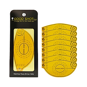 HYOJATEM Good Shot Film | Golf Impact Tape | Reusable Driver Face Sticker | Sweet Spot Accuracy Diagnosis | Self-Teaching Consistency Analysis | 8 Pcs per Pack (1)
