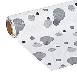Duck Smooth Top EasyLiner, 20-inch x 6 Feet, Grey Polka Dot