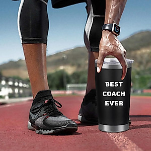 Coach Gifts for Men, Coach Appreciation Gift for Birthday Christmas, Cool Soccer Football Baseball Basketball Volleyball Cross Country Coach Gifts, 20oz Coach Cup Tumbler