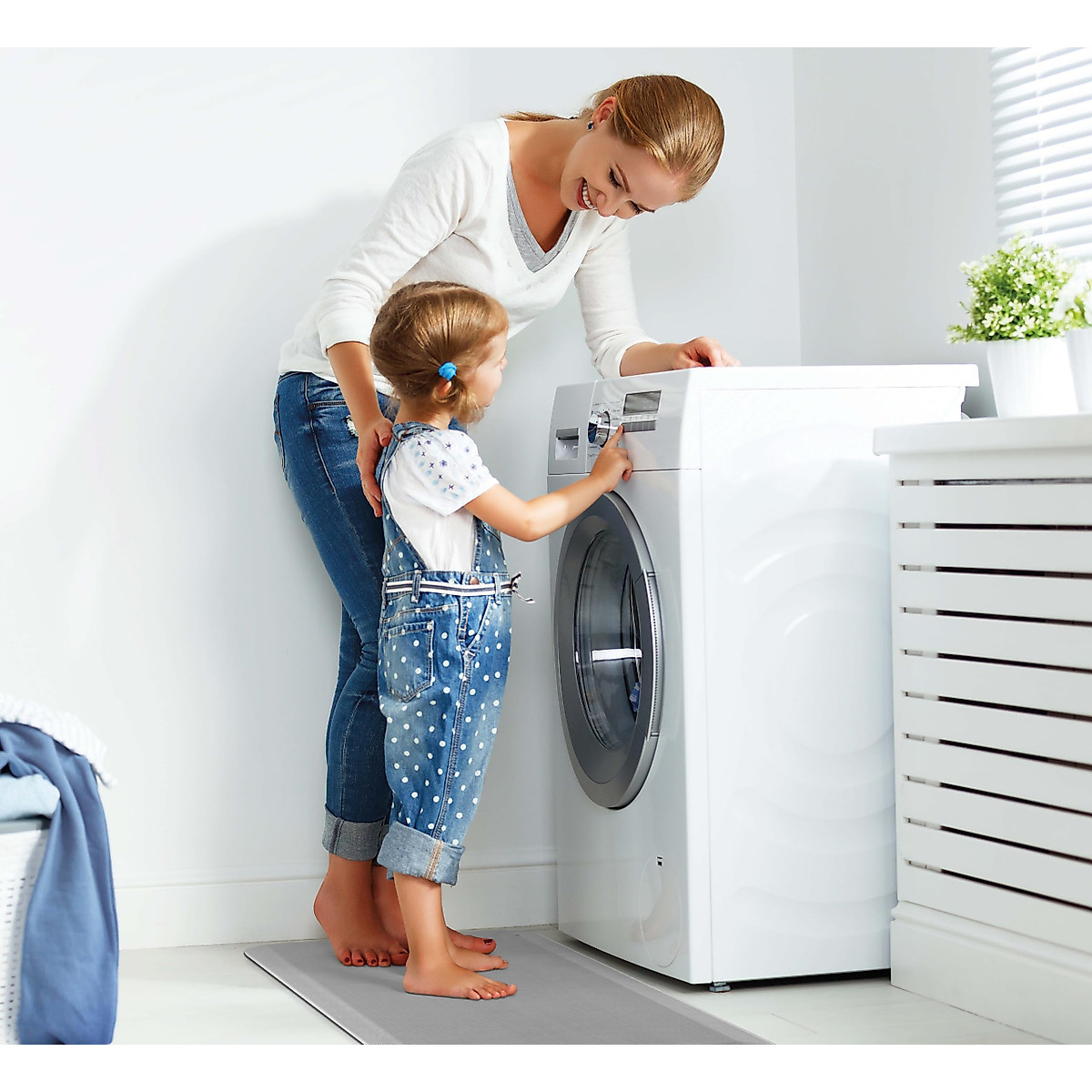 ComfiLife Anti Fatigue Floor Mat – 3/4 Inch Thick Perfect Kitchen Mat, Standing Desk Mat – Comfort at Home, Office, Garage – Durable – Stain Resistant – Non-Slip Bottom (20" x 39", Gray)