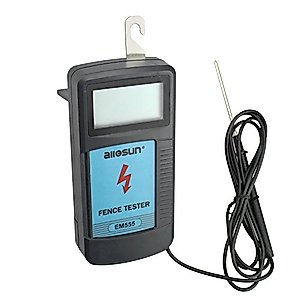 allsun Digital Electrical Fence Voltage Tester Handheld Fence Fault Finder & Locator Checker Fence Voltmeter Troubleshooter High Voltage 300-9900V Gardening Tools