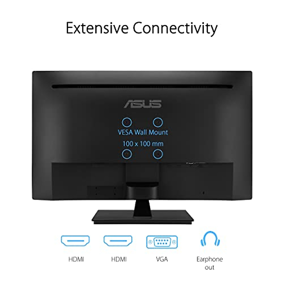 ASUS 31.5” 1080P Monitor (VA329HE) - Full HD, IPS, 75Hz, Adaptive-Sync, Eye Care, Low Blue Light, Flicker Free, HDMI, VGA, Wall Mountable, Tilt Adjustable,Black
