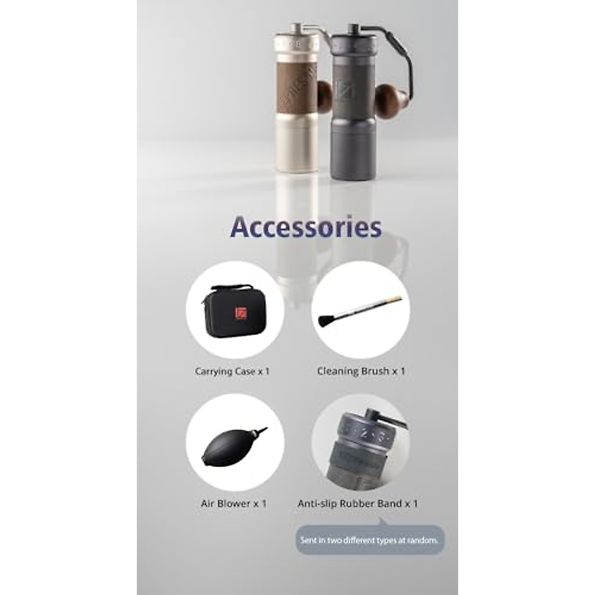 1Zpresso K-Ultra Manual Coffee Grinder Iron Gray with Carrying Case, Assembly Consistency Grind Stainless Steel Conical Burr, Foldable Handle, Numerical External Adjustable Setting, All-Round Grinder