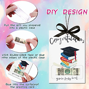 60 Pcs Lip Balm Pouches Plastic Money HolderClear Lipstick Holder Clear Plastic Domes for Gift Card DIY Crafts with Double Side Tape