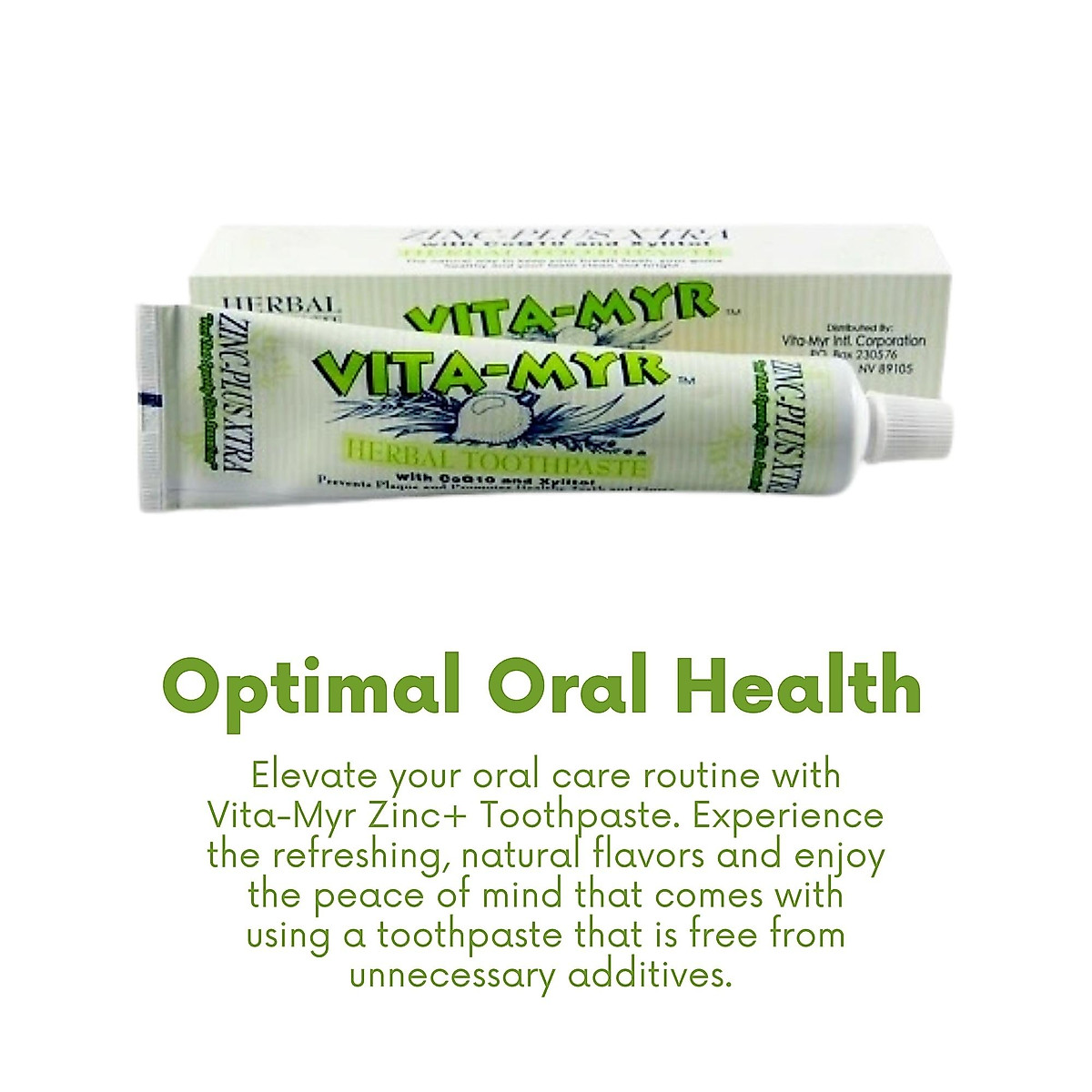 VITA MYR Herbal W Coq10 And Xylitol Toothpste, 5.4 OZ