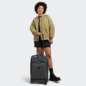 Kipling New Youri Spin Printed Small 4 Wheeled Rolling Luggage 3D K Pink