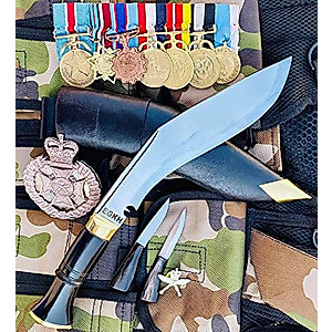 Nepal Army Kukri - Authentic Hand - Hammered Hand Forged Historical High Carbon Steel 9” Blade Khukuri Knives - EGKH Factory Outlet in Nepal - Ready to use Outdoor - Balance water tempered -
