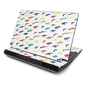 MightySkins Skin for Alienware AREA-51M R2 (2020) - Abstract Black | Protective, Durable, and Unique Vinyl Decal wrap Cover | Easy to Apply, Remove, and Change Styles | Made in The USA