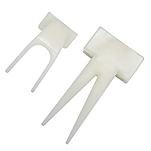 nomal 10Pcs Plastic Bird Parrot Fruit Fork Pet Birds Vegetable Food Holder Pin Clip Bird Feeder for Budgie Canary Small Animal Cage (Small+Large) (10)