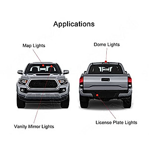 Xpismii 7 Piece 6000K White Tacoma LED Interior Light Kit Package Replacement for Toyota Tacoma 2005 2006 2007 2008 2009 2010 2011 2012 2013 2014 2015, with Placement Diagram and Install Tool