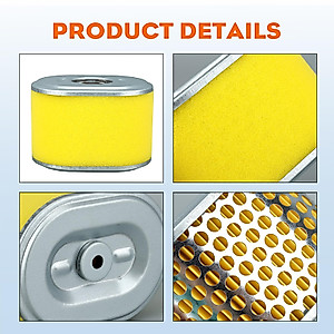 Hipa Air Filter for Honda GX160 GX200 GX 160 GX 200 GX140 5HP 3.5HP 5.5HP 6.5HP Engine EG2200X EZ2500 Generator WMP20X Water Pump Replace 17210-ZE1-505 17210-ZE1-517 with Fuel Filter Plug