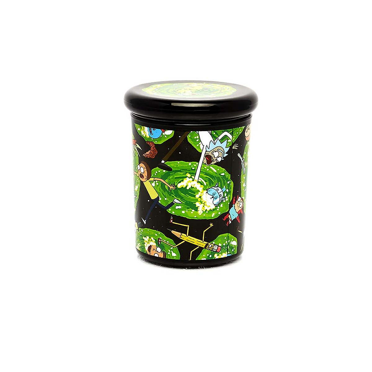 Rick and Morty Portal Container, 6 oz, Multiverse, Stash Jar, Rick Sanchez, Glass, Herbs & Spices, Portal Gun, Alternate Reality