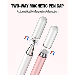 Stylus Pens for Touch Screens, 2 in 1 High Precision Universal Stylus Pen for iPad Compatible with Apple, iPhone, iPad, Android, Microsoft Tablets, Phones, 3 Pack-Blue, Pink, Purple