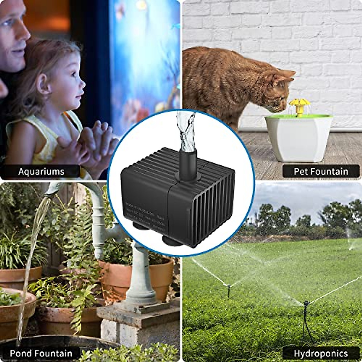 ERAARK Replaced Ultra Quiet 50GPH Water Pump 190 L/H 1W for ERAARK Aquarium Smart Fish Tank