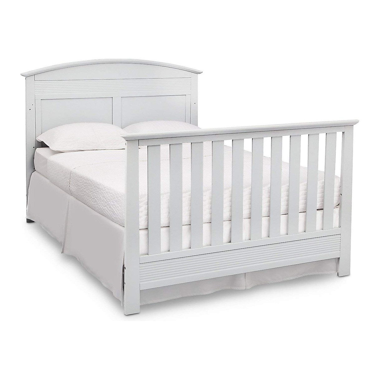 CC KITS Full-Size Conversion Kit Bed Rails for Serta Aberdeen, Adelaide, Ashland, Banbury, Barrett, Bethpage, Fairmont, Fall River, Fernwood & Mid-Century Modern Lifestyle 4-in-1 Cribs (Bianca White)