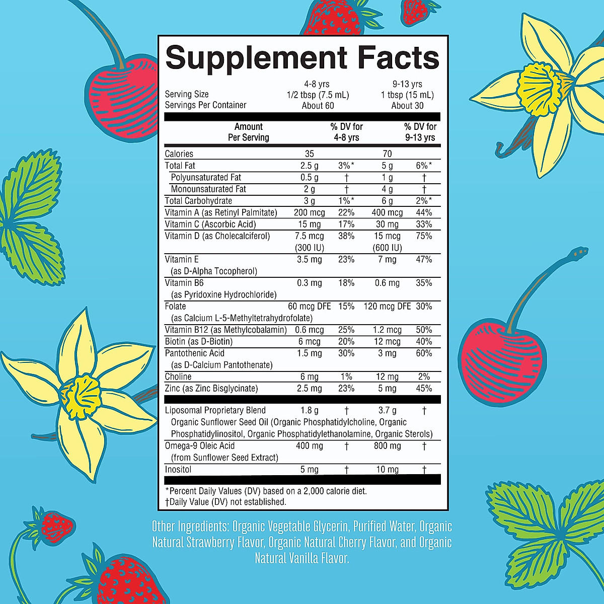 MaryRuth's Kids Multivitamin lipsomal | Vegan, Sugar-Free Vitamins for Kids Ages 2+ | Childrens Vitamins 1-2 Month Supply | Multivitamin for Kids | Multi | Kids Vitamins | 15.22 Fl Oz