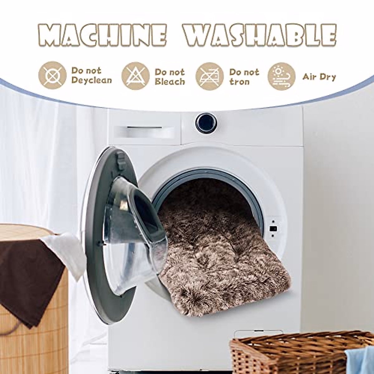 ULIGOTA Dog Bed Crate Pad for Large Dog 36 inch Dog Crate Beds for Large Dogs, Deluxe Plush Anti-Slip Pet Beds, Fulffy Kennel Pad