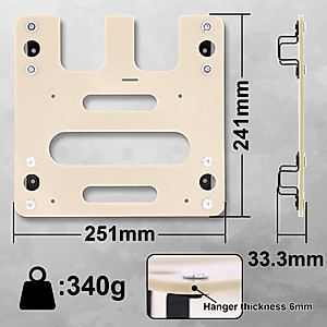 FETESNICE Wall mount for Makita batteries and chargers, strong pps stable 2-battery holder and charger holder, charger wall mount, suitable for workshop and garage