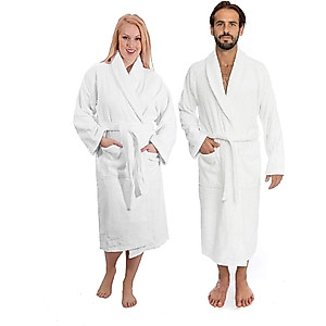 Luxury Terry Cloth Bathrobe - Premium Hotel Robes Made with 100% Turkish Cotton (X Large)