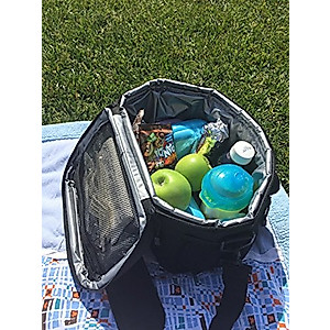 Insulated Lunch Bag For Men And Women Large Insulated Mens Lunch Box For Men With 2 Reusable Cooler Bag Ice Packs, Adult Lunch Box Lunch Tote Mens Lunchbox For Work Lunch Cooler Fits 12 Cans