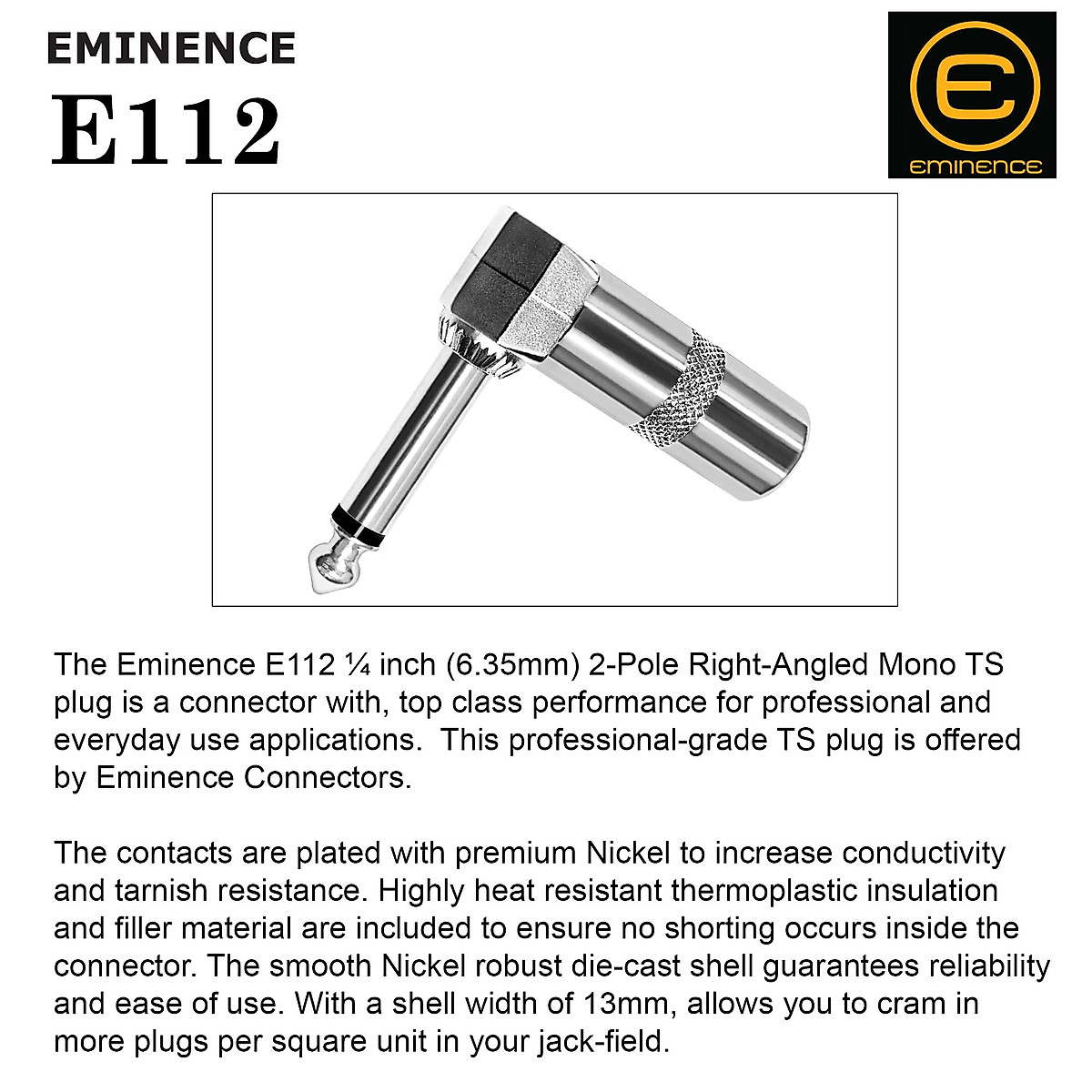 Audioblast - 2 Units - 5 Foot - HQ-1 - Ultra Flexible - Dual Shielded (100%) - Guitar Instrument Effects Pedal Patch Cable w/Eminence Right-Angled ¼ inch (6.35mm) TS Plugs & Double Staggered Boots