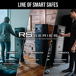 VAULTEK RS Series WiFi Biometric Rifle Safe Multiple Firearm Storage Smart Safe with Alerts to Smartphone Auto-Open Door and Rechargeable Battery