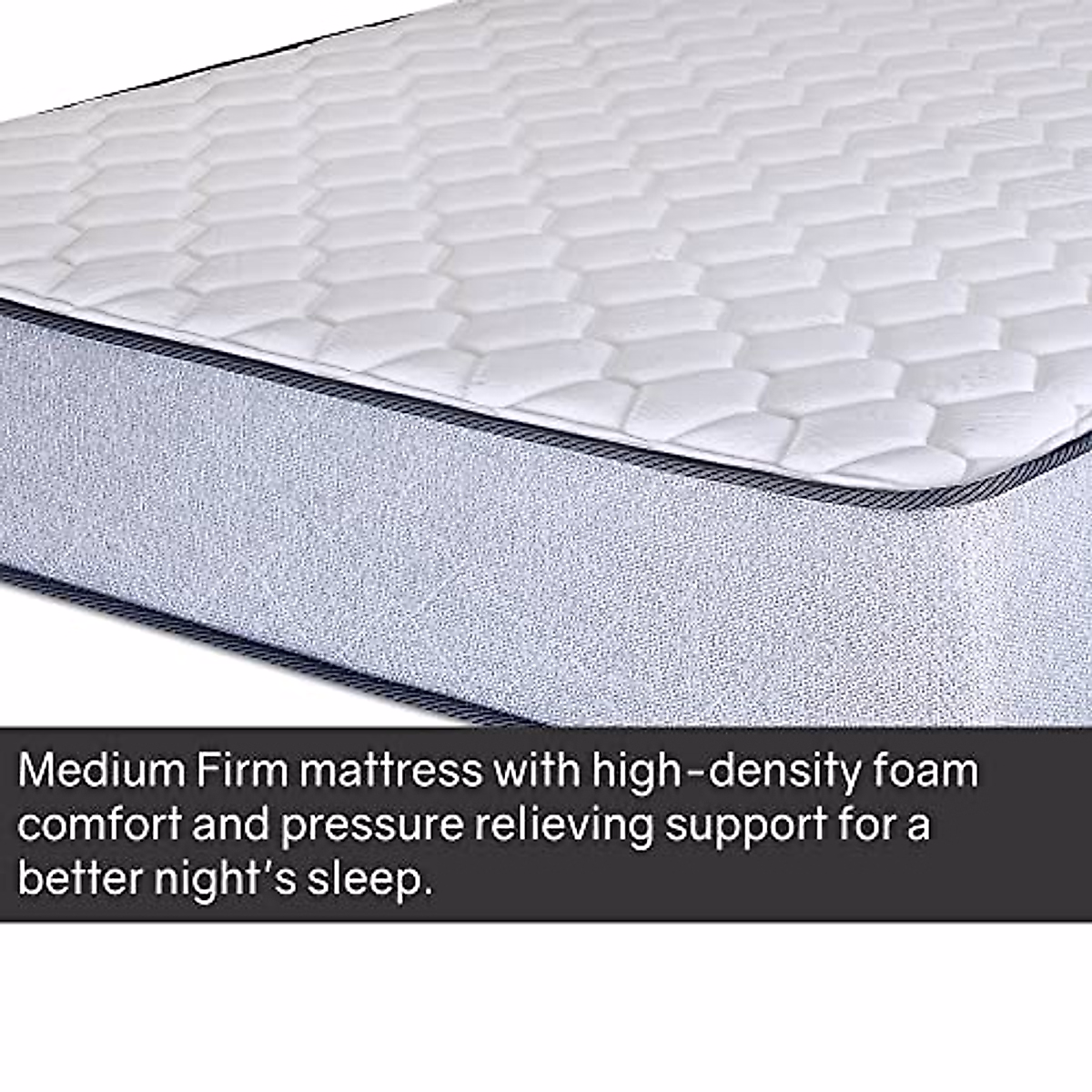 Mayton, 10-Inch Medium Firm High Density Foam Mattress, Comfortable Mattress for Cooler Sleep, Supportive & Pressure Relief, Full XL