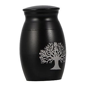 DECHOUS Stainless Steel Urn Pet Cinerary Urn Printed Cremation Urn Decent Pet Funeral Casket Commemorative Casket