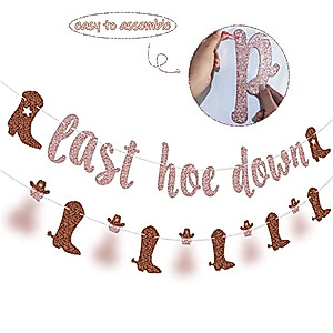 Last Hoedown Rose Gold Banner for Nash Bash Nashville Bachelorette Party Western Cowgirl Last Rodeo Bachelorette Party Decorations