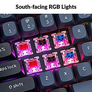 Keychron K2 Pro Wireless & Wired RGB Custom Mechanical Keyboard with Hot-swappable K Pro Brown Switch, QMK/VIA Programmable Macro, 75% Layout Aluminum Frame Keyboard for Mac Windows Linux