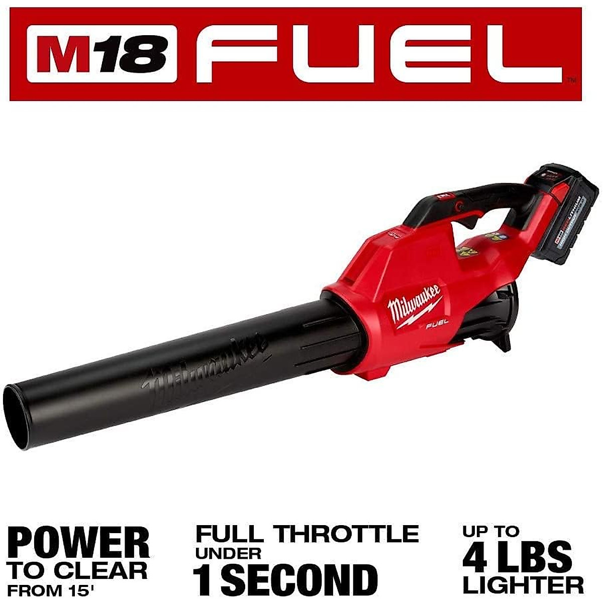 Milwaukee Electric Tools M18 Fuel 120 MPH 450 CFM 18-Volt Lithium-Ion Brushless Cordless Handheld Blower (Tool-Only) + Accessories