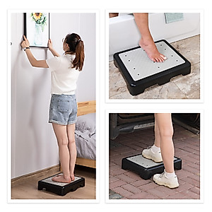 Wefaner Platform Step Stool Bed Step Non-Slip Rubber Stair Riser Portable Anti-Fall Safety Platform for Elderly and Adults