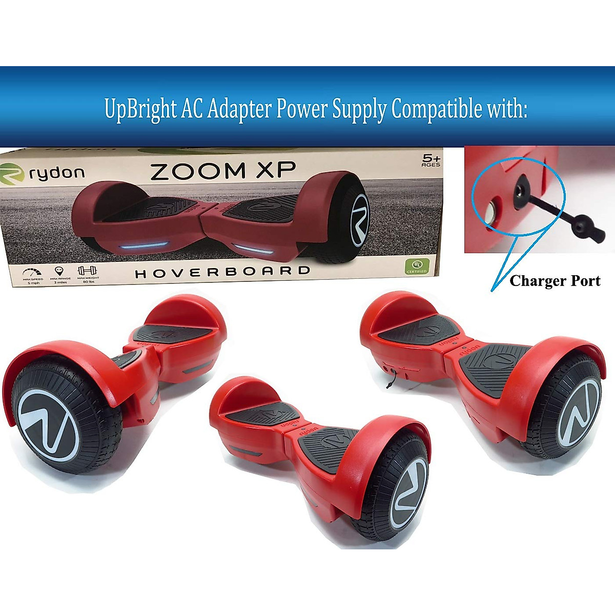 UpBright 25.2V AC/DC Adapter Compatible with Rydon Zoom XP RYD-ZOM 22.2V 2Ah 44.4Wh 22.2VDC Lithium-Ion Battery Kids Electric Scooter RYDZOM 082-07-7721 FY0132520400 25.2VDC Power Supply Cord Charger