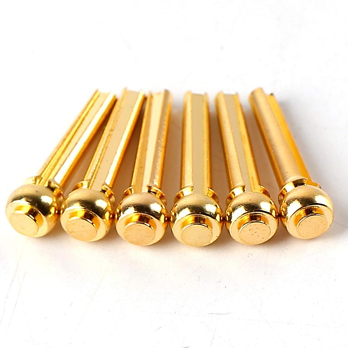 6 PCS Guitar Bridge Pins Brass For Acoustic Guitar,With Bridge Pins Remover Puller