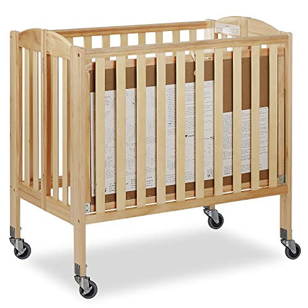 Dream On Me 3-in-1 Folding Portable Crib, Natural, Large