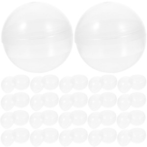 Vending+Machines 50pcs Gumball Vending Machine Capsules Small Round Capsules Bulk Clear Capsules Balls for Gumball Machines Vending Machine 38mm Bulk Candy