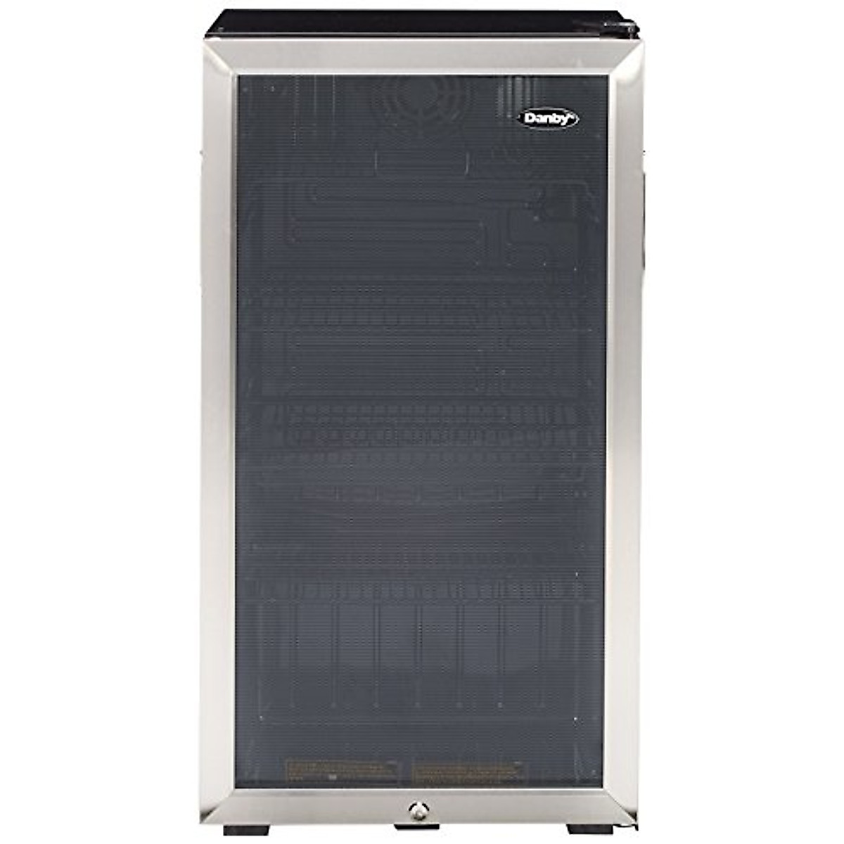 Danby 120 Can Beverage Center Soda Beer Bar Mini Fridge Cooler, Stainless Steel