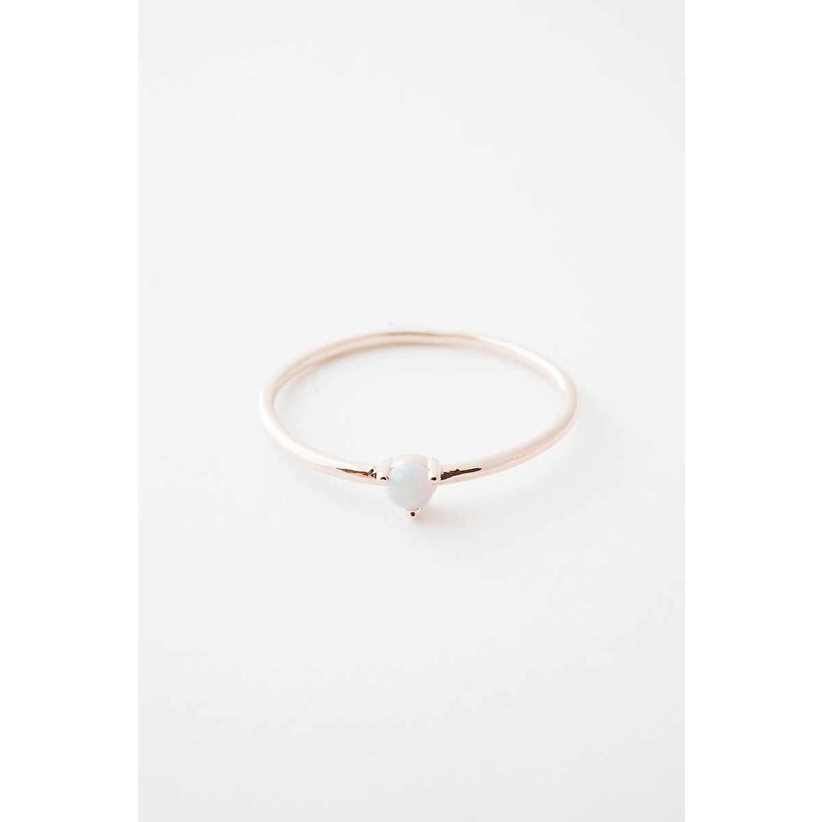 Honeycat Opal Orb Crystal Ring in 18k Rose Gold Plate | Minimalist, Delicate Jewelry (Rose Gold 6)